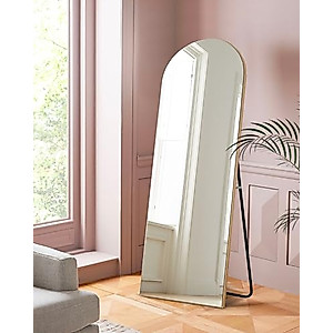 NARCISSUS Full Length Mirror Arched,64"x21",Dressing Mirror,Full Body Mirror Gold