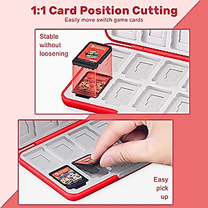 Jusy Game Card Case for Nintendo Switch, with 24 Game Card Slots and 24 Micro SD Card Slots, Spider Portable Protective Storage Case (Cobweb)