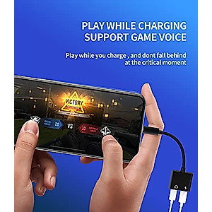 earphone Connector Compatible with iPhone Headphone Adapter Compatible for Lightning Double to Audio Jack and Charger Earphone Charging Splitter 11 12 Mini pro xs xr x Converter for ipad air for Apple