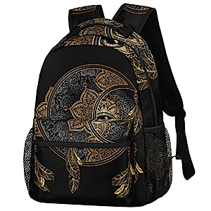 Backpack Boho Moon Sun Witchy Dream Catcher Laptop Computer Backpacks Waterproof College School Bookbag Casual Travel Hiking Camping Daypack for Women Men