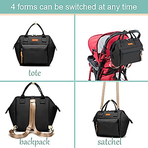 Aerobunny Small Diaper Bag Tote for Mom Dad - Mini Diaper Bag Backpack Mommy Bag Include Insulated Pocket