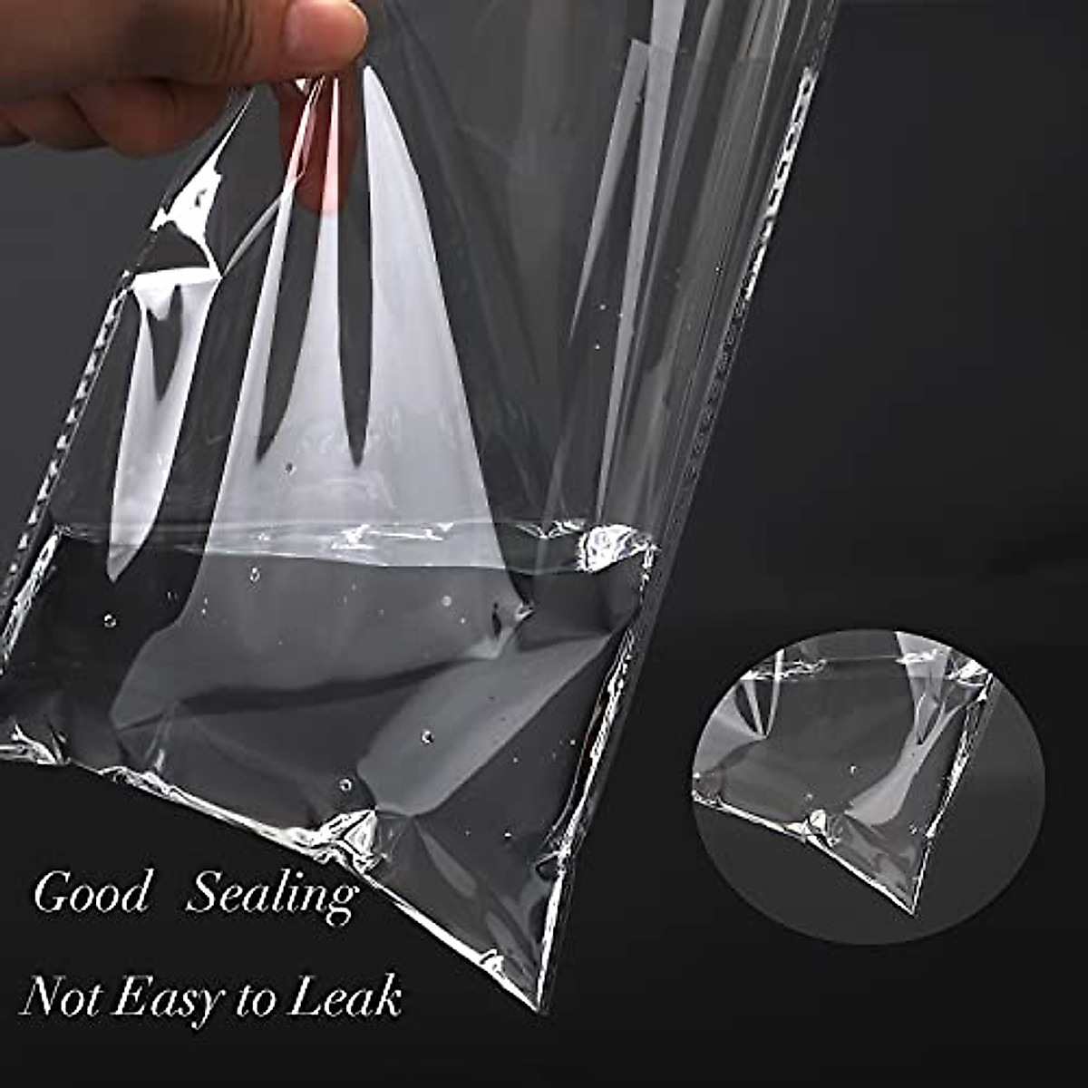 Docvania 200pcs 6X6 Clear Resealable Cello/Cellophane Bags Self Sealing Plastic Poly Bags for Bakery,Candle,Soap,Cookie,Gift,Prints,Photos,Cards