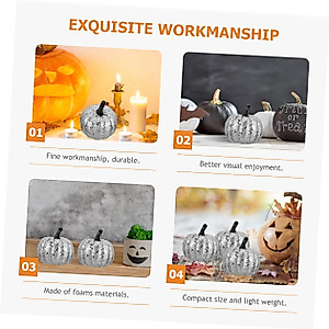 ABOOFAN 30 Pcs Foam Pumpkin Mini Pumpkins for Decorating Small Pumpkin Decor Artificial Pumpkins for Table Decor Artificial Pumpkins Bulk Fake Pumpkins Harvest Pumpkins Model Dining Table