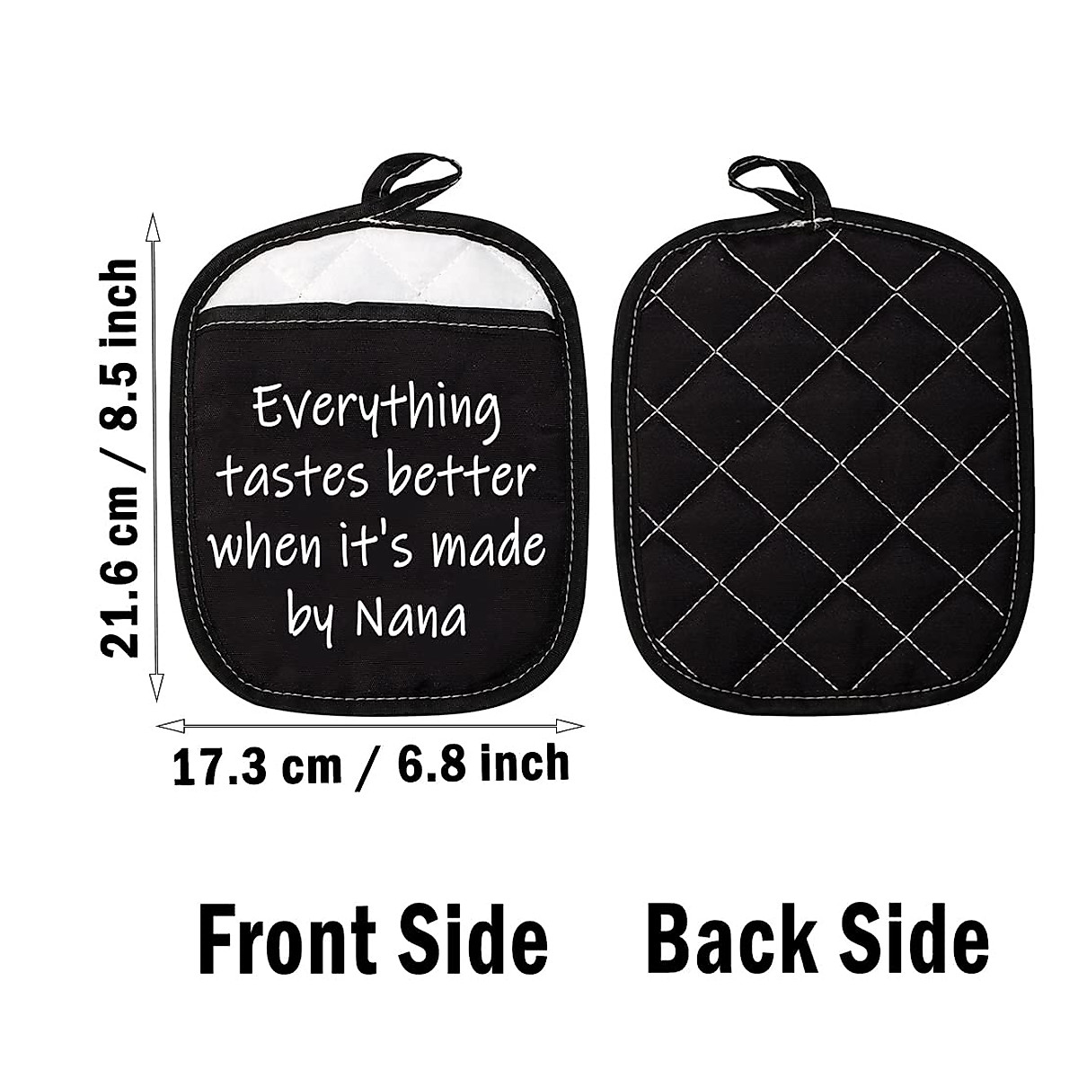 Everything Tastes Better When It's Made by Nana Pot Holder Grandma Pot Holder Gift for Nana (Made by Nana Red)