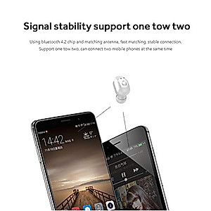 AIYIBEN Wireless Earphones, Wireless Sports Bluetooth Earphone Mini Earbud with Noise Cancelling for iPhone X/8/7/6s Plus Samsung Galaxy S8, S8 Plus (White)