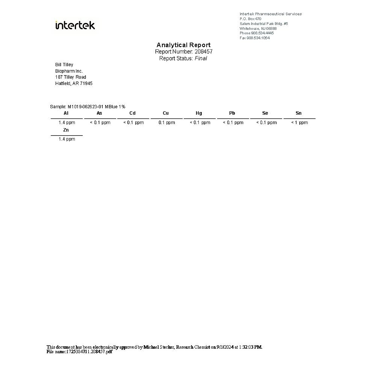 Methylene Blue, 1% USP (Pharmaceutical) Grade: 2×50 mL Twin Pack Glass: 3rd Party Tested