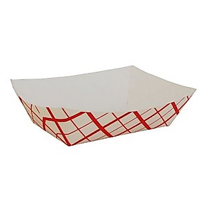Southern Champion Tray 0425 #300 Southland Paperboard Food Tray, 3 lb Capacity, Red Check (Case of 500)