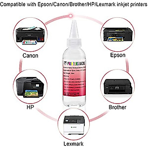 Printers Jack Printhead Cleaning Kit Nozzle Solution for Brother HP Officejet 8610 8600 8620 6600 5520 6500 6700 Canon Pro 10 Pro 100 MX922 Brother MG7120 MG6320 Inkjet Printers