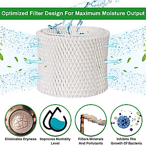 Future Way 6-Pack WF2 Humidifier Filter Compatible with Vicks V3900, V3100, V3700, Kaz WF2 V3100 Humidifiers