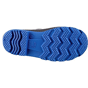 Kamik Youth Stomp Rain Boot, Charcoal/Blue, 2 US Unisex Little Kid