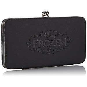 Concept One Handbags Frozen Group Shot Kiss Lock Wallet, Black, One Size