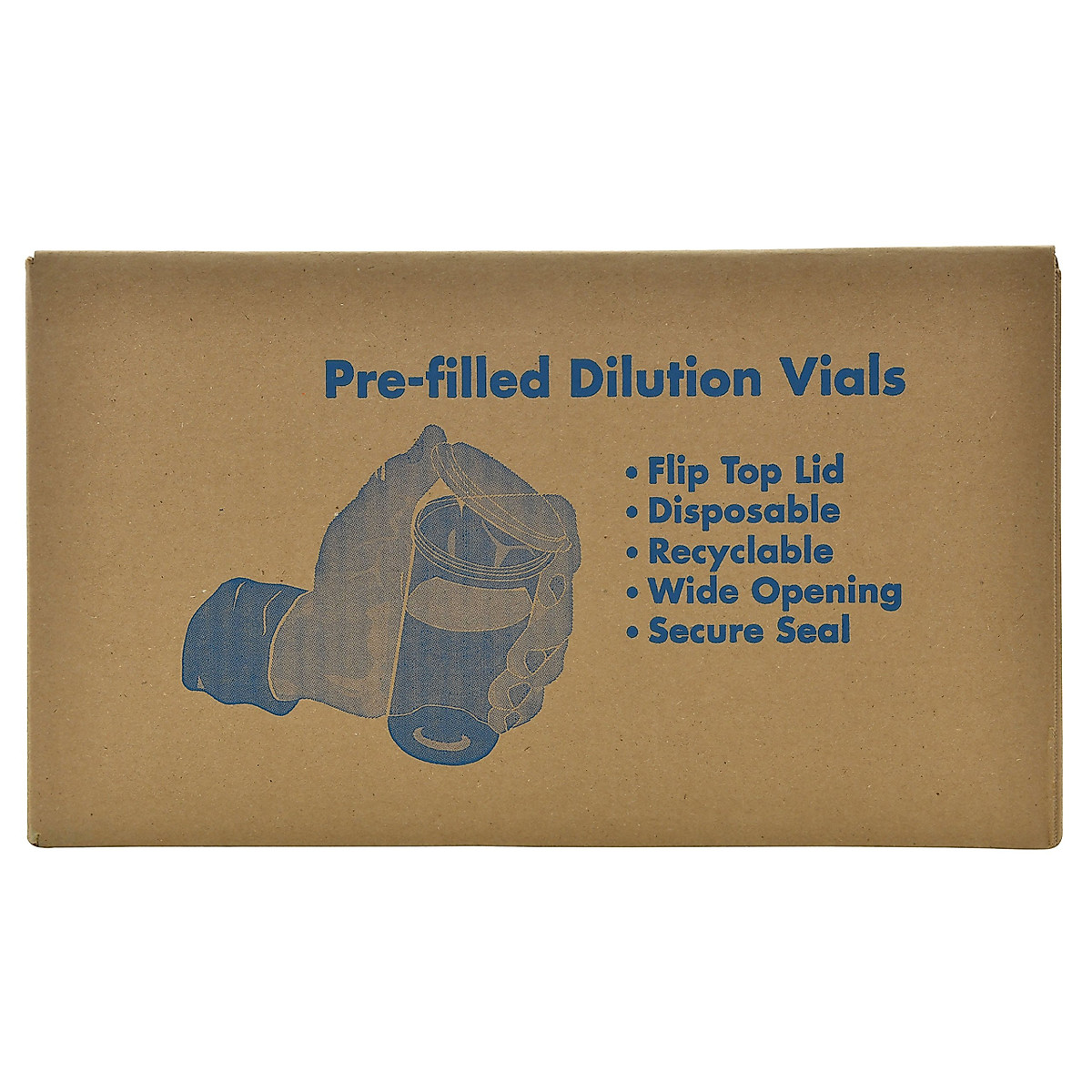 Hardy Diagnostics Dilu Lok, Deionized Sterile Water, 99 Milliliter, Dilution Blank, 145 Milliliter Polypropylene Bottle with Hinge, Order by the Package of 50