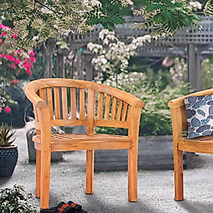Teak Peanut Outdoor Patio Chair, Made from Solid A-Grade Teak Wood
