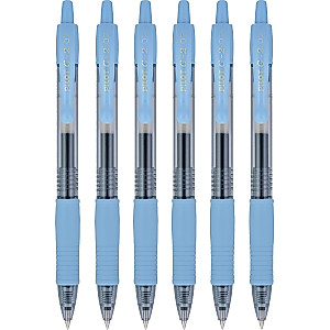 PILOT G2 Premium Refillable & Retractable Rolling Ball Gel Pens, 0.7mm Fine Point, Periwinkle, 6-Pack