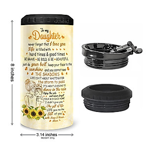 Daughter Can Cooler - Sunflower To My Daughter Can Cooler From Mom - Birthday Gifts For Daughter From Mom - Gift for Daughter on Mother's Day, Christmas, Birthday