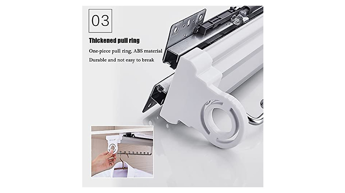 Heavy Duty Retractable Closet Pull Out Rod,Extendable Valet Rod ...