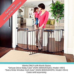 Toddleroo by North States 6-Bar Extension for Deluxe Décor Gate: Adjust your gate to fit your space. Add up to six extensions. No tools required. (Adds 15" Width, Matte Bronze)