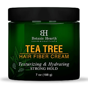 Botanic Hearth Tea Tree Hair Cream - Hair Fibers for Thinning, Styling, Texturizing & Hydrating Hair - Strong Hold & Sulfate Free - for Men and Women - All Hair Types - Made in USA - 7 oz