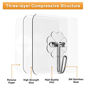 Adhesive Hooks 12 Pack