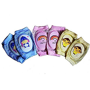 Himom Newborn Baby Toddler Crawling Knees Pad Anti-Slip Elbow Protector with Sponge Leg Warmer Safety Crawling Protective Cover Infants Boy Girl