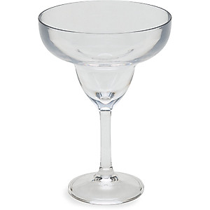 Carlisle FoodService Products Alibi Margarita Glass for Restaurants, Catering, Kitchens, Plastic, 16 Ounces, Clear, (Pack of 24)