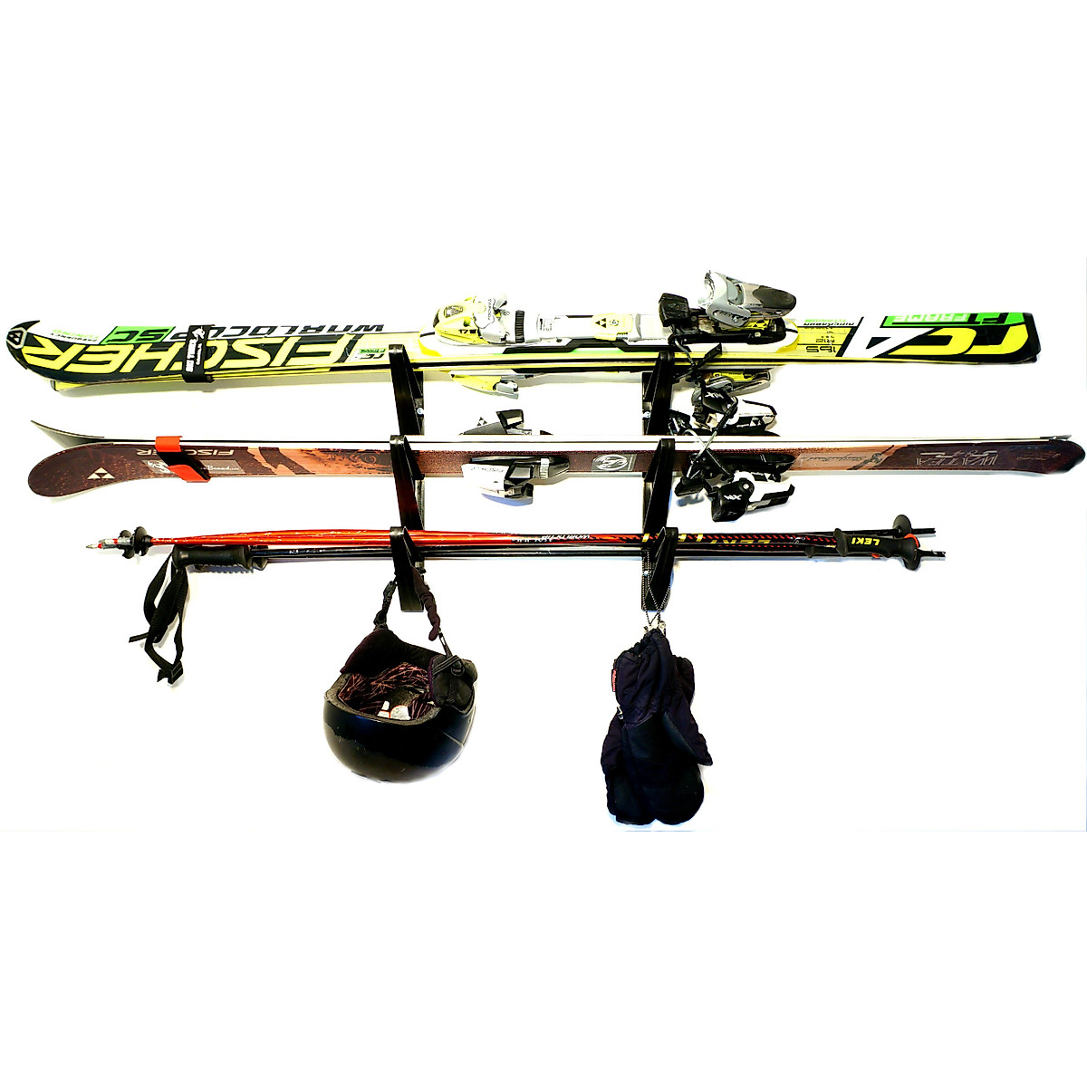 StoreYourBoard ABS Plastic Ski and Snowboard Storage Rack, Black, 20 in