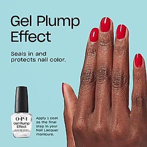 OPI Plumping Top Coat, Volumizing Nail Polish Top Coat, 0.5 fl oz