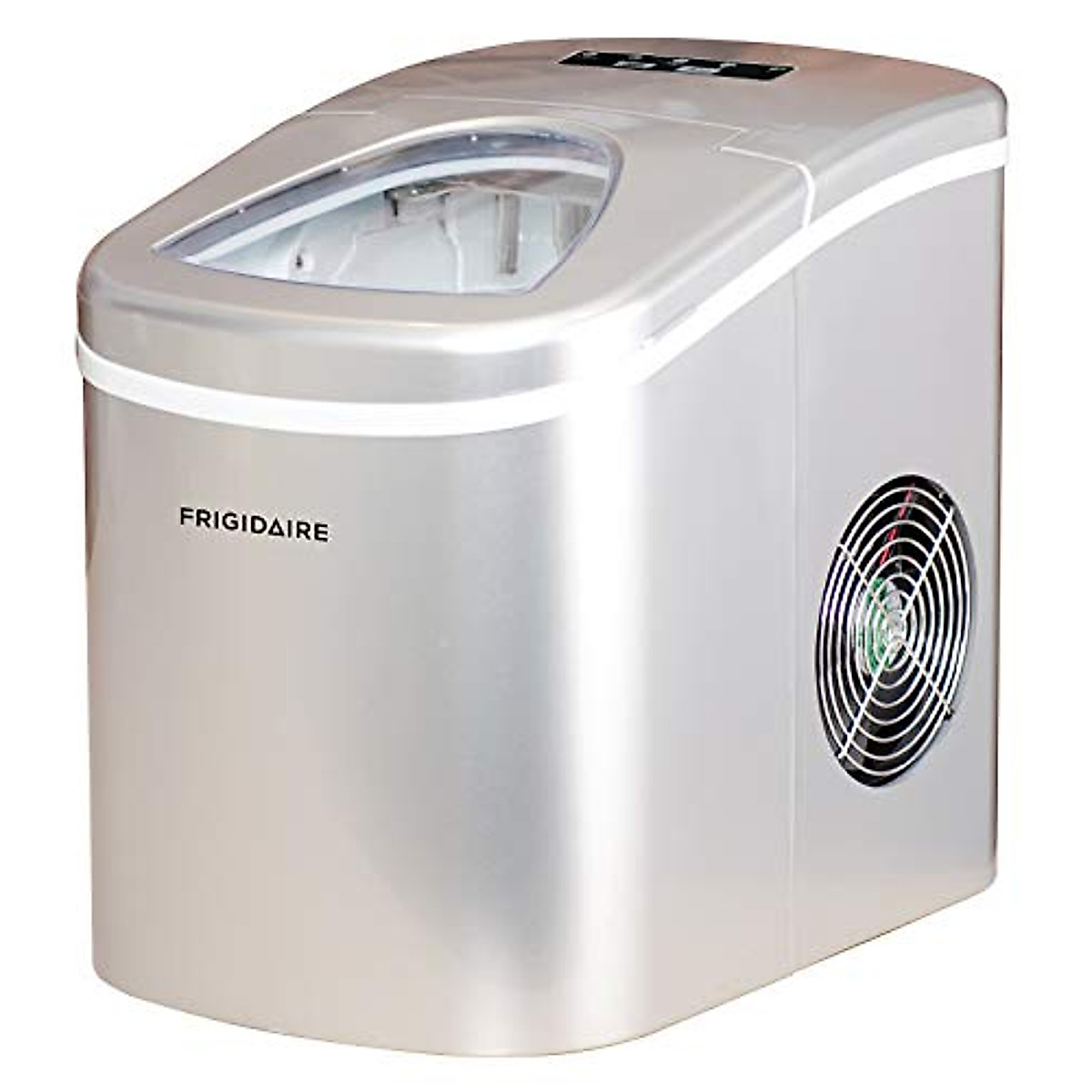 Frigidaire EFIC108-SILVER Counter top Portable, 26 lb per Day Ice Maker Machine, Silver