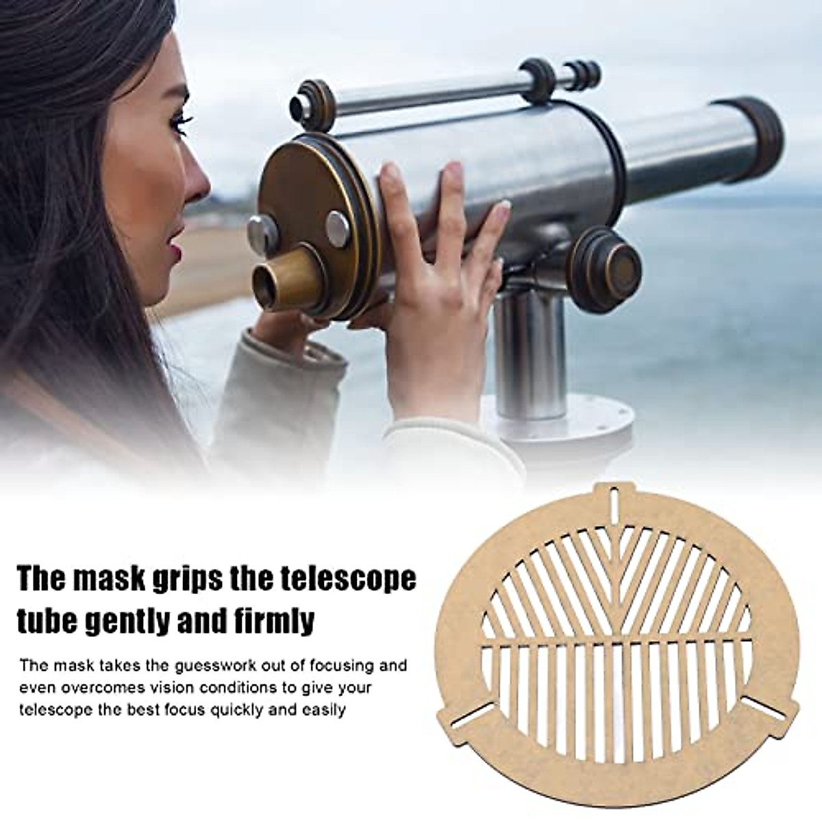 ASHATA Telescope Focusing Bahtinov Mask 120 to 160mm Acrylic Focus Mask Telescope Accessories for Astrophotography Astronomical