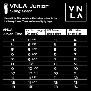 VNLA Junior SLVR Jam Skates for Men and Women - Indoor Unisex Quad Roller Skates, Men 6 / Women 8