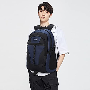 BEFUNIRISE Kids School Backpack For Boy And Girl,Large Capacity High Middle Elementary Primary Students Teens Sports Bookbag (Navy)