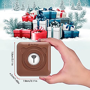 BISOFICE A6 Mini Pocket Printer HD 304DPI Wireless BT Thermal Printer Picture Photo Receipt Paper Printer Sticker AR Photo Function Inkless Printing Compatible with Android iOS Smartphone Windows