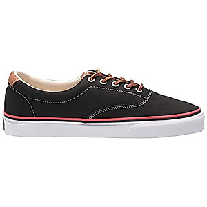 POLO RALPH LAUREN Men's Keaton-Pony Sneaker, Black/RL 2000 RED PP, 13