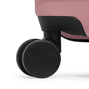 U.S. Traveler Boren Polycarbonate Hardside Rugged Travel Suitcase Luggage with 8 Spinner Wheels, Aluminum Handle, Pink, Checked-Large 30-Inch