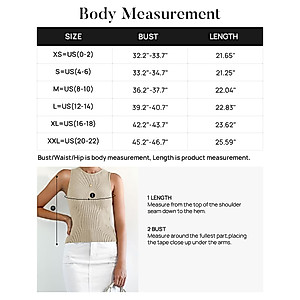 ZESICA Womens Ribbed Tank Tops 2024 Summer Sleeveless High Neck Casual Slim Fitted Basic Knit Shirts,Sand,Small