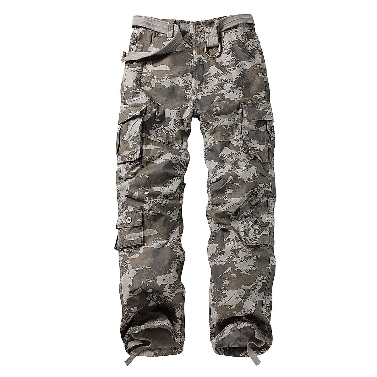VATOONY Wild Cargo Pants, Casual Work Pants, Military Army Camo Pants, Combat Hiking Pants with 8 Pockets(No Belt) 3357 Water Spray Camo 38
