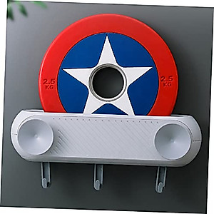 YARNOW 1pc Storage Rack Washcloth Holder Pan Holder Pot Lid Rack Wall Shelf Brackets Pot Lid Holder Pot Lid Storage Rack Wall Organizer Rack Chopping Board Stand Tableware Plastic Grey