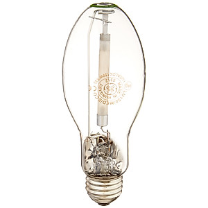 GE Lucalox High Pressure Sodium Light Bulb, B17 HPS Bulb, 150-Watt, 16000 Lumen, Medium Base, White, 1-Pack, High Intensity Discharge, HID HPS Bulb for Use Only With S55 Ballast