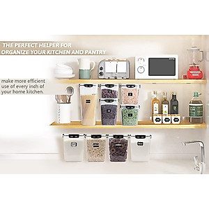 CASA LINGO Airtight Food Storage Containers with Lids, 5.3L Large Pantry Organization and Storage for Bulk Food Dry Food Cereal, Set of 4 Plastic Food Storage Containers