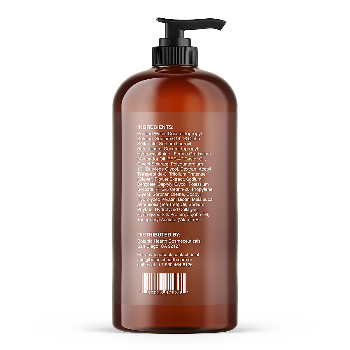 Botanic Hearth Hair Loss Shampoo | For Hair Growth | Volumizing & Thicking Formula | With Biotin, Tea Tree, Jojoba & Vitamin E | Sulphate Free | For Men & Women | 16 fl oz
