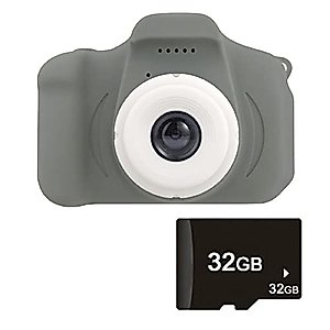 Kids Camera, Children Digital Rechargeable Cameras Toddler Educational Toys, Mini Children Video Record Camera, 2 Inch Screen & 32GB SD Card for Birthday (Black)