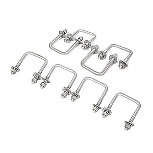 MEILIANJIA (8) Boat Trailer U-Bolt Galvanized Square 1/2" Dia x 3 1/16" x4 5/16"
