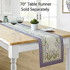 Home Bargains Plus Provence Round Tablecloth, 70 Inch, Holiday Blanchard Field of Lilacs, Wrinkle and Stain Resistant Fabric Table Cover for Dinner Parties and Banquet