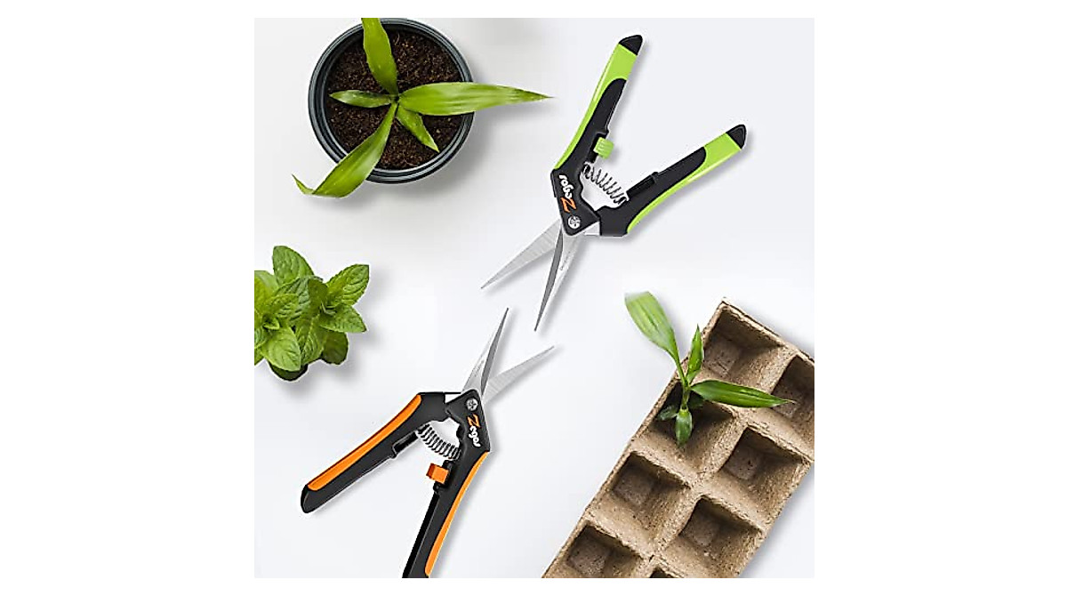 Zegos Bud Trimming Scissors: Precision Pruning Shears 2-Pack