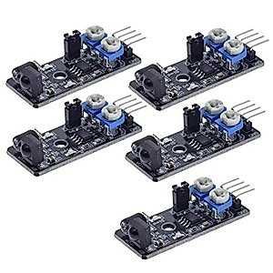 HiLetgo 5pcs IR Infrared Obstacle Avoidance Sensor Module 4 Pin for Smart Car Robot