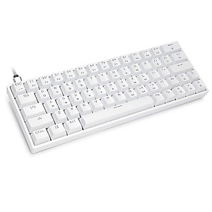 SK64 64 Tasti Hot Swap Tastiera Meccanica Cablata con RGB Retroilluminato ABS Tasti Freccia Tasti Impermeabile Programmabile per Win/Mac/Gaming (Gateron Ottico Marrone, Custodia Bianco)