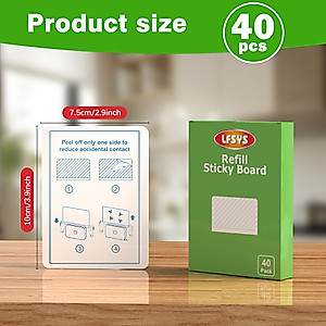 40 Packs Refill Card for Cube UV Light Fly Trap, Sticky Board Refills for LFSYS Plug-in Fly Trap