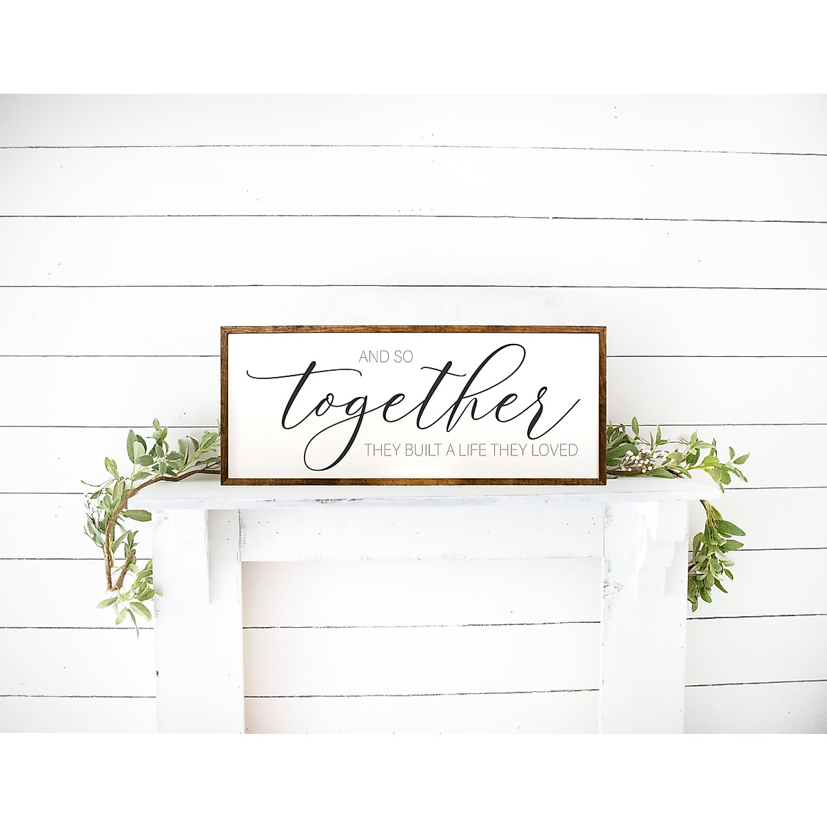 10x20 inches, And So Together They Built A Life They Loved Sign - Together They Built A Life They Loved - Above Bed Signs - Signs For Home - Signs For Above Bed - Bedroom Wall Art - Bedroom Decor PAR
