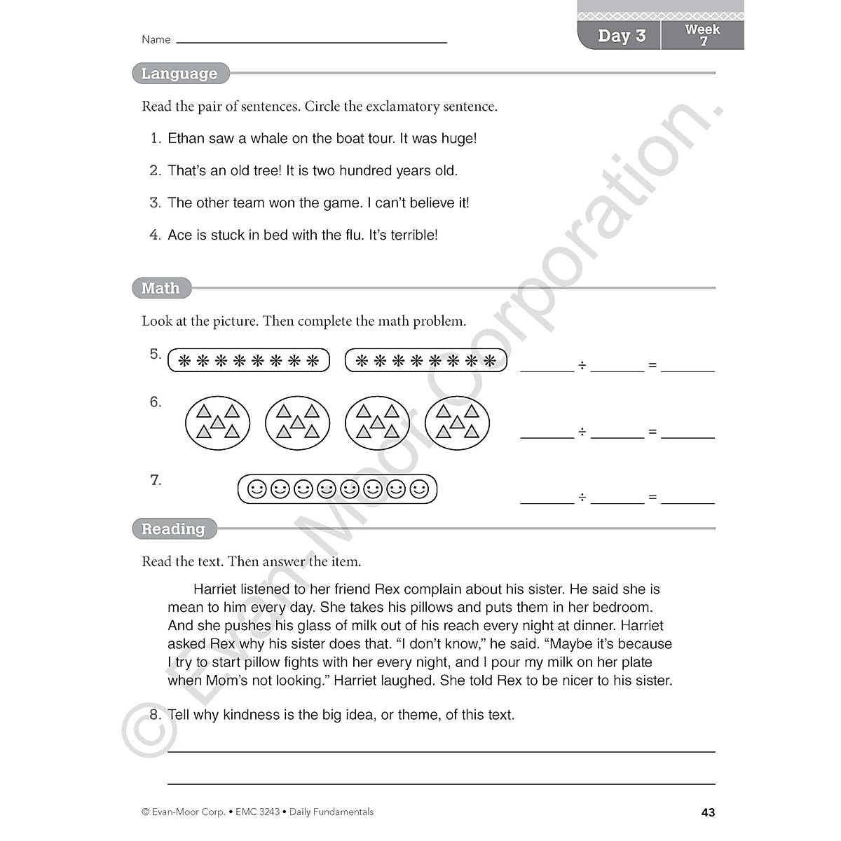 Evan-Moor Daily Fundamentals, Grade 3