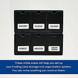 Fageverld Trading Cardboard Card Storage Box - with 12 600-Count & 50 Card Dividers, Collectors Card Organizer Box for MTG Baseball Card Collection